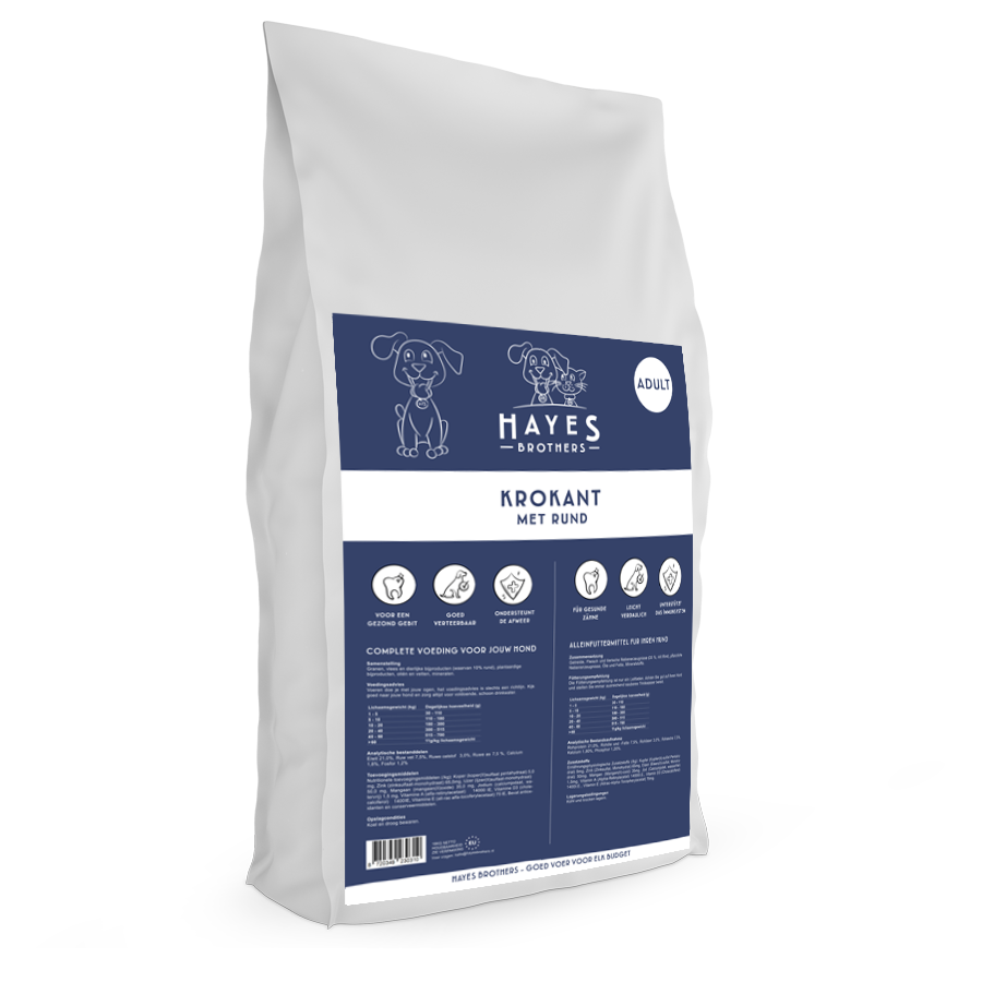 Goedkoop hondenvoer kopen? Adult Krokant 18 of 36 kg - Hayes Brothers